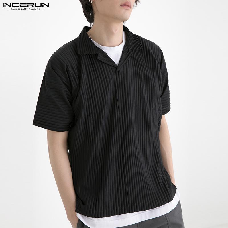 Kjøp INCERUN Summer Men Formal Short Sleeve T-shirts Clubwear Business ...