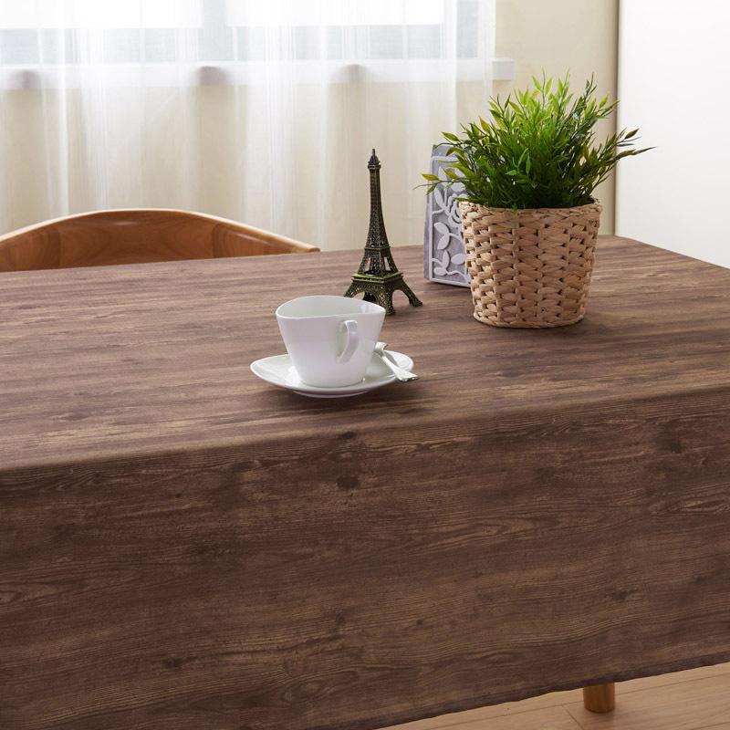 1PC Table Cloth Printing Table Cover Rectangle Rustic Wood Plank Wooden ...