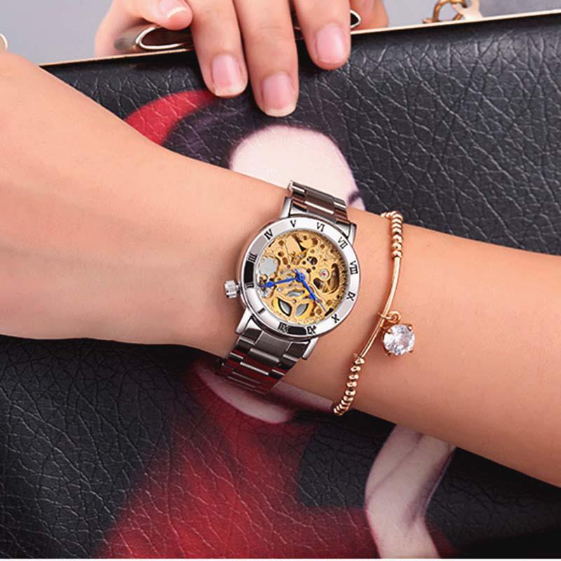 Buy IK Coloring Ladies Watch Top Luxury Simple Hollow Automatic ...