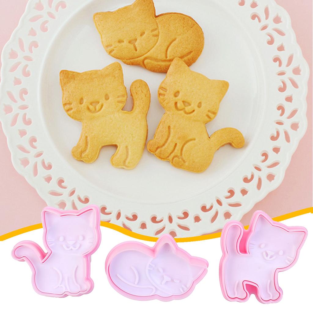 Buy Cute Cat Cookie Molds Fondant Cutter Biscuit Cake Pastry Mold ...