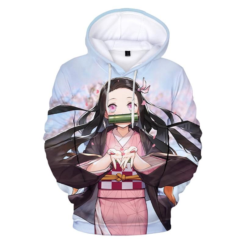 Buy Demon Slayer Kamado Nezuko Cosplay Costumes 3D Print Hoodies Men ...