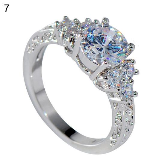 Buy Popular Fine Workmanship Shiny Alloy Silver Color Ring for Dating ...