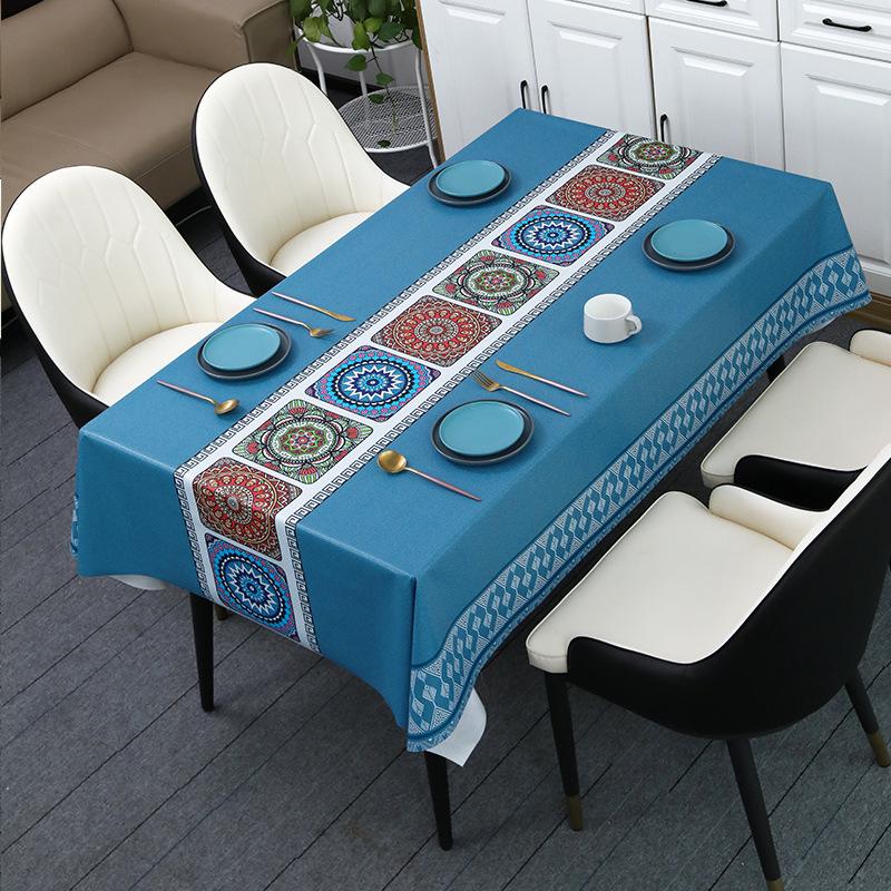 Buy Plaid Decorative Fish Tablecloth with Tassel Waterproof Oilproof ...
