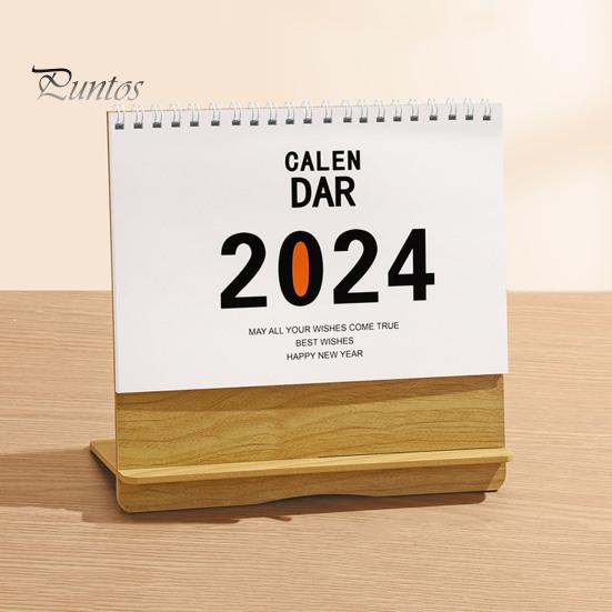 Cheap Desk Calendar Clear Printing Sturdy Wooden 2024 Calendar ...