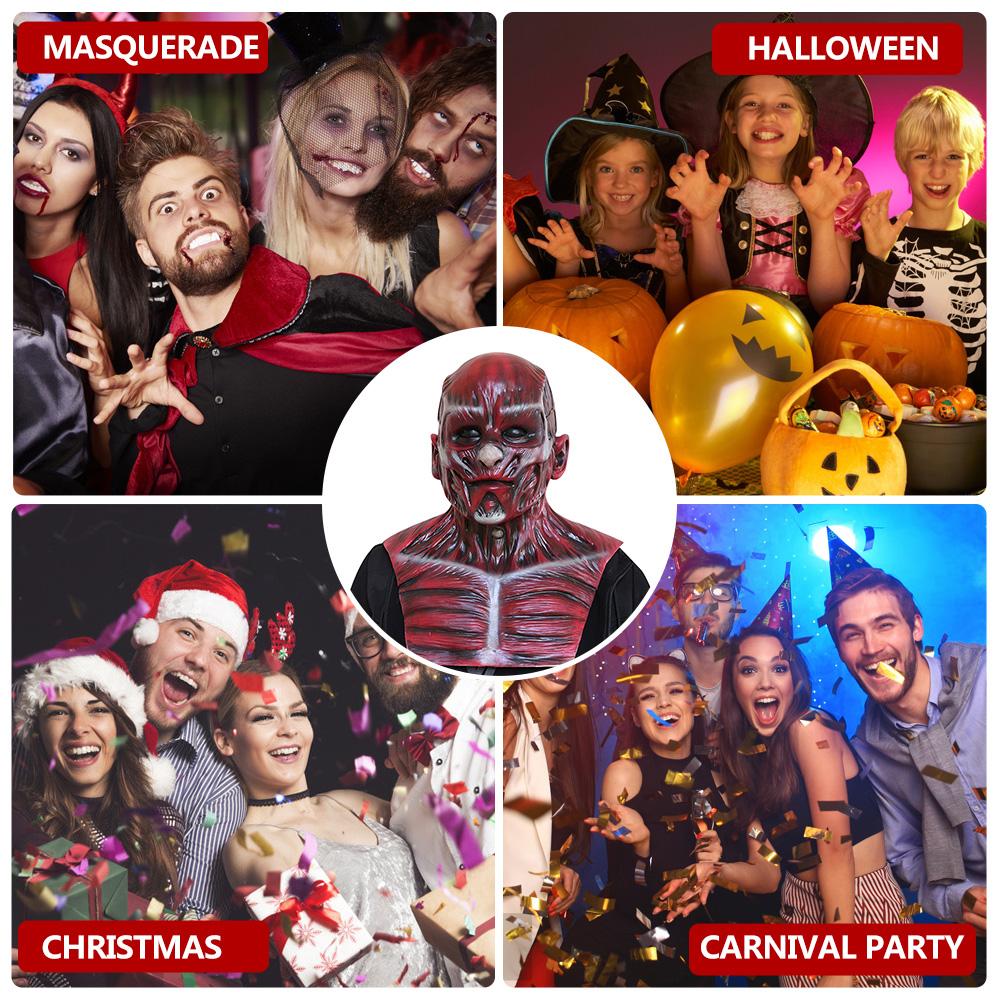 Flayed Frank Mask Scary Tam Kafa Silikon Retro Cadılar Bayramı Kostümü ...
