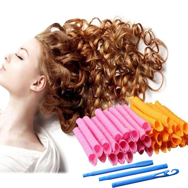DIY Manual Hair Curler Magic Spiral Ringlets Stretched Circle Roller ...