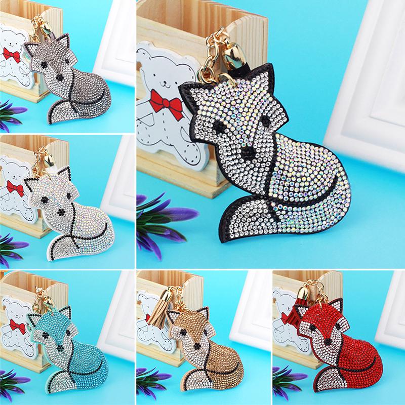 Buy Cute Key Ring Key Chain Rhinestone Lovely Crystal Design Handbag ...