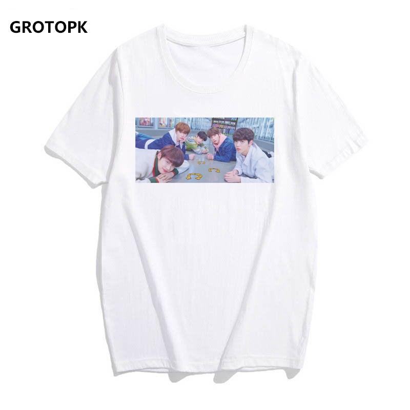 Buy TXT Member Female T-shirt Harajuku Top Women New Arrivals Korean ...