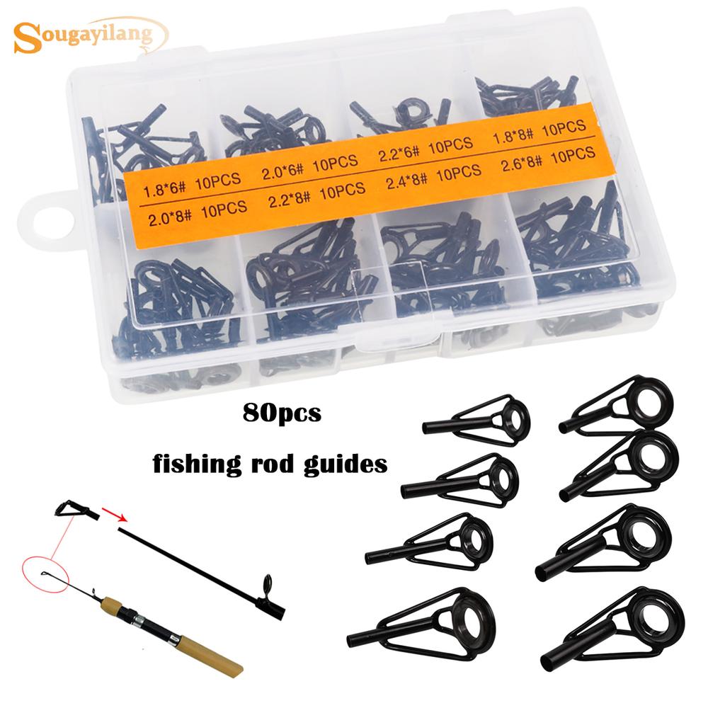 Buy Fishing Rod Guide Ring Tip Different Size Stainless Steel Fishing ...