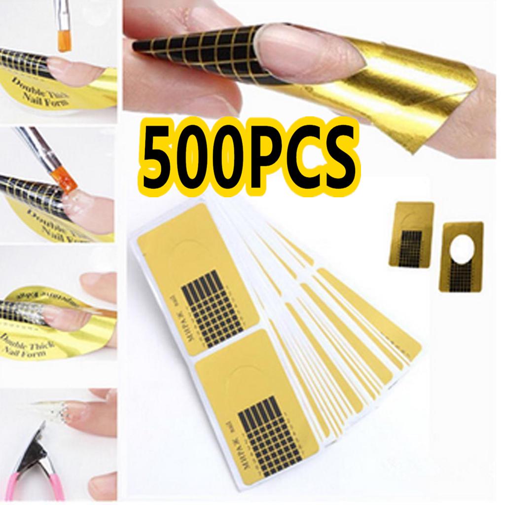 Buy 500Pack Nail Form Tips Nail Forms Acrylic Nails Gel For Nail ...