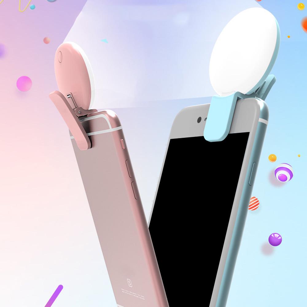 Buy LED Flash Fill Light Selfie Luminous Lamp with Clip Above Phone's ...