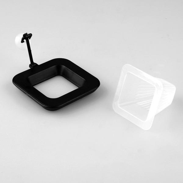 1 pc Red Worms Feeder Floating Funnel Plastic Fish Feeder Feeding Cup ...
