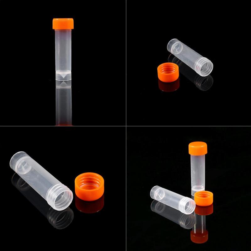 10pcs 5ml Plastic Frozen Test Tubes Vial Screw Seal Cap Pack Container ...