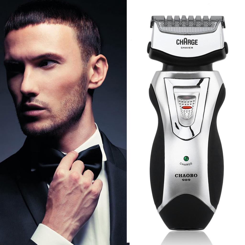 Buy Sumg Men's Rechargeable Electric Shaver Double Mesh Blades Razor ...