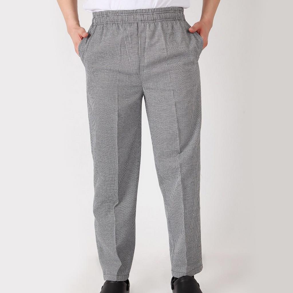 Buy Elastic Restaurant Cafe Chef Waiter Pants Trousers Uniform Accs ...
