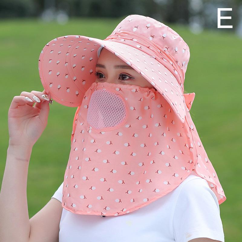 Buy Women Full Face Mask Sunscreen Face Neck Cover Sun Hats Protection ...