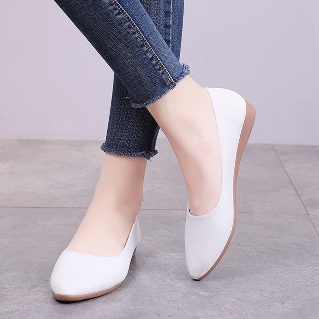 Satın alın (Automobiles11)Fashion Women Pointed Toe Slip-On Shoes Solid ...