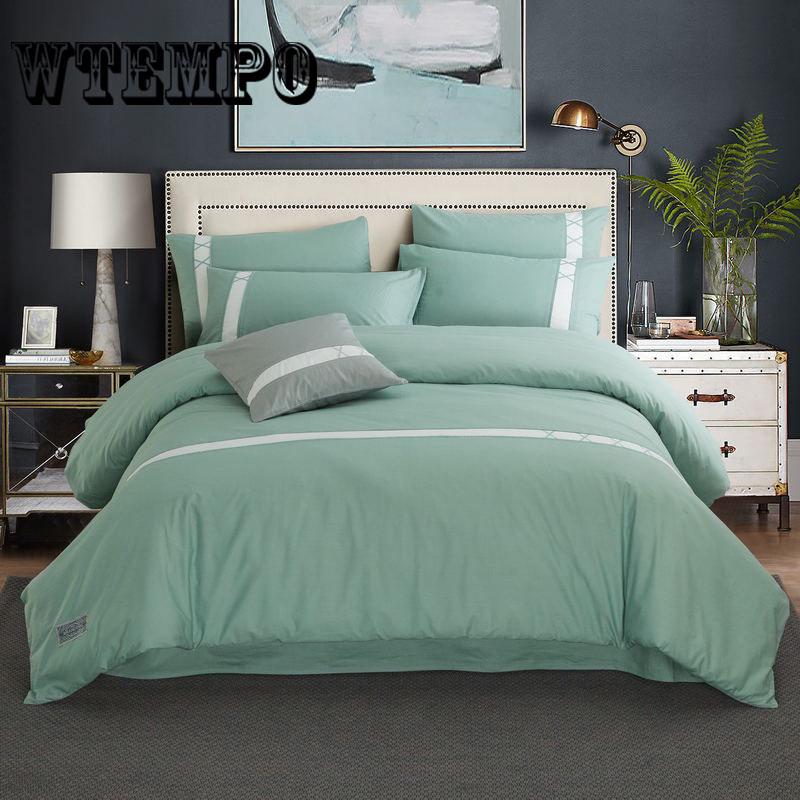 cotton Embroidery Four-piece High-rise High-density Stitching Simple ...