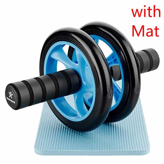Exercise Roller with Mat Ab Abdominal Wheel Roller Muscle Training ...