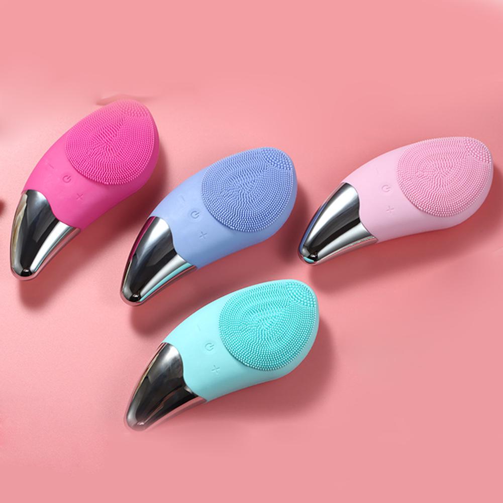 Buy Electric Silicone Facial Cleansing Instrument Sonic Vibration Face ...