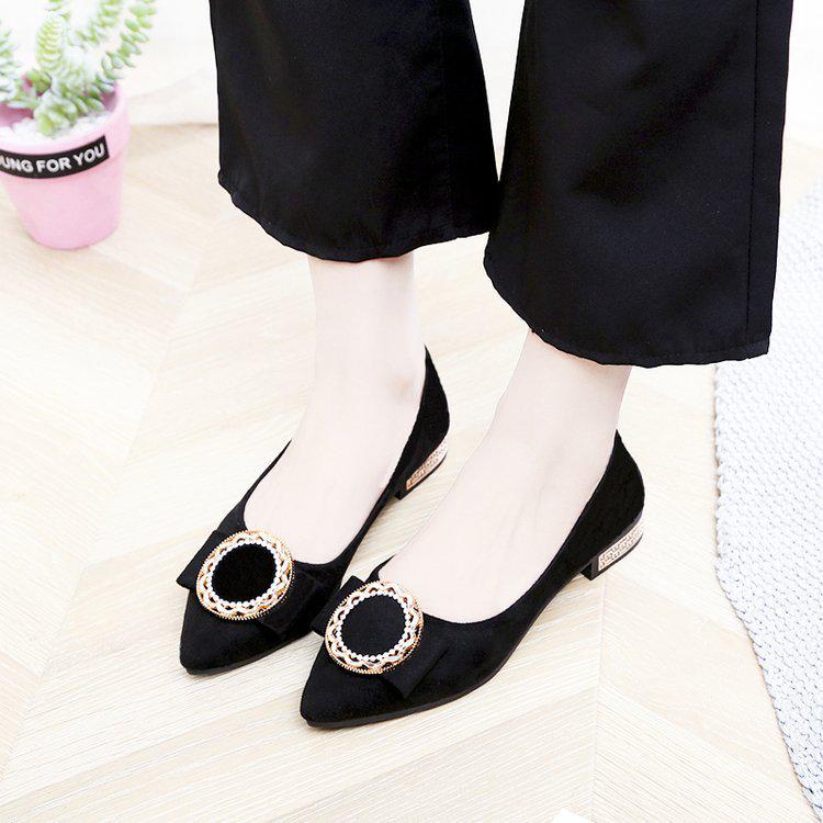 Flat Top Shoes Female Spring Korean Version Of The Wild Bean Mouth ...