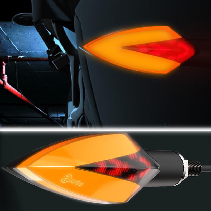 Waterproof 2pcs Universal Warning Motorcycle Night Streamer LED Two ...
