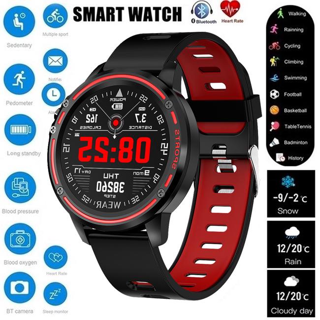 Heart Rate Blood Pressure Blood Oxygen Monitor Men Smart Watch IP68 ...