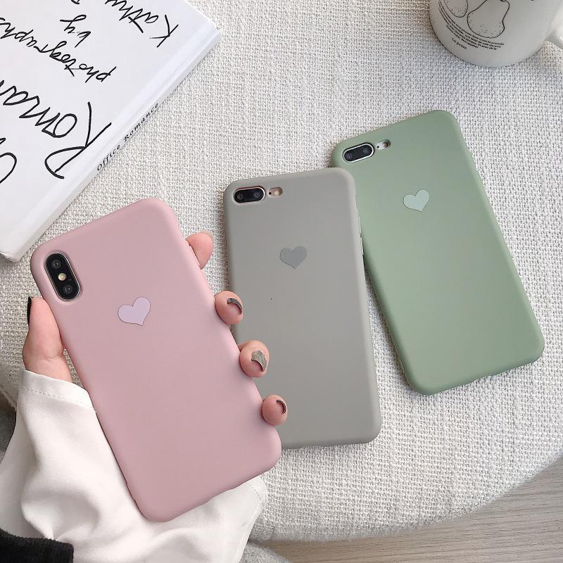 Buy Color Painted Heart-shaped Phone Case For iPhone X/XS,XR, XS max ...