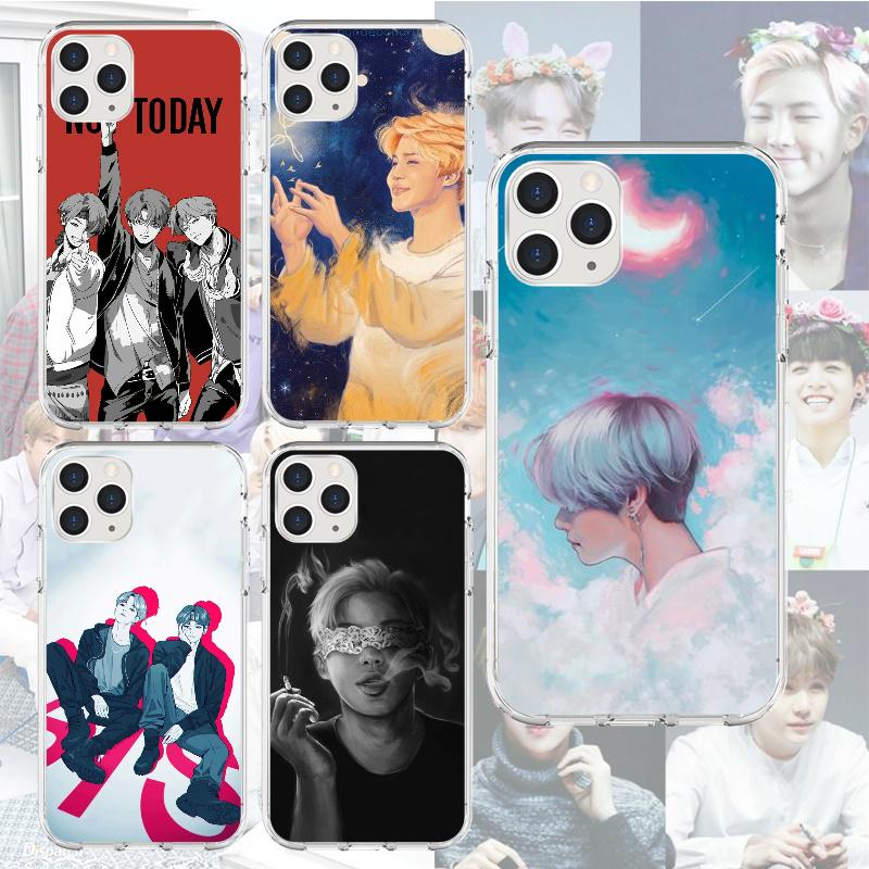 Buy Cartoon BTS Silicone Phone Case Cover for iPhone 6 6S iPhone 6/6S ...
