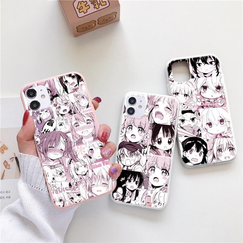 Buy Cartoon Anime Girl Case for iPhone 13 12 Mini 11 Pro Max XR XS X 7 ...