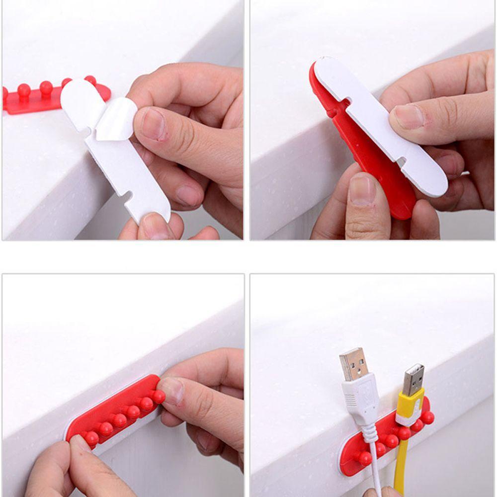 Buy 2pcs Management Drop 2Pcs Cord Tie Solid Clip Line Holder Device ...