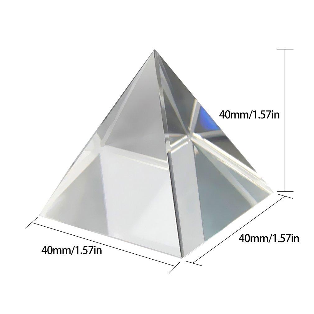 Cheap 40mm Height Crystal Pyramid Optical Glass Rainbow Prism ...