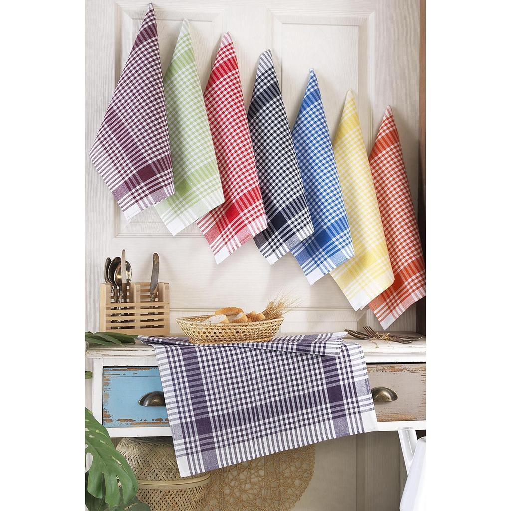 Lot de 8 essuie-mains de cuisine torchon de cuisine coloré 50 x 70 cm ...