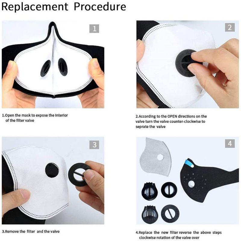 Buy Dust Mask with Double Breathing Valve Filter Anti-pollution Anti ...