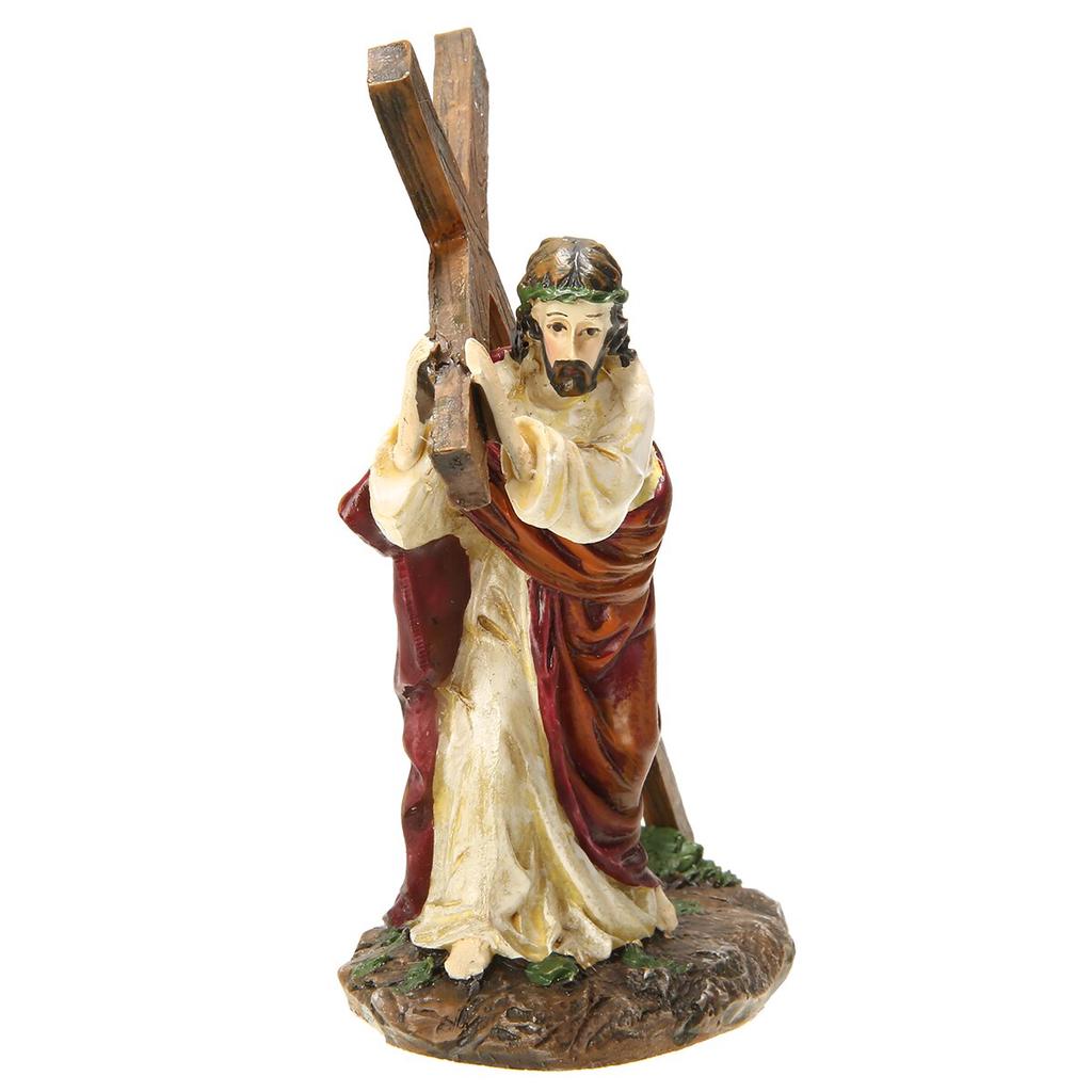 Buy Crucifix Statue Jesus Cross Resin Statue Christ Figure Catholic ...