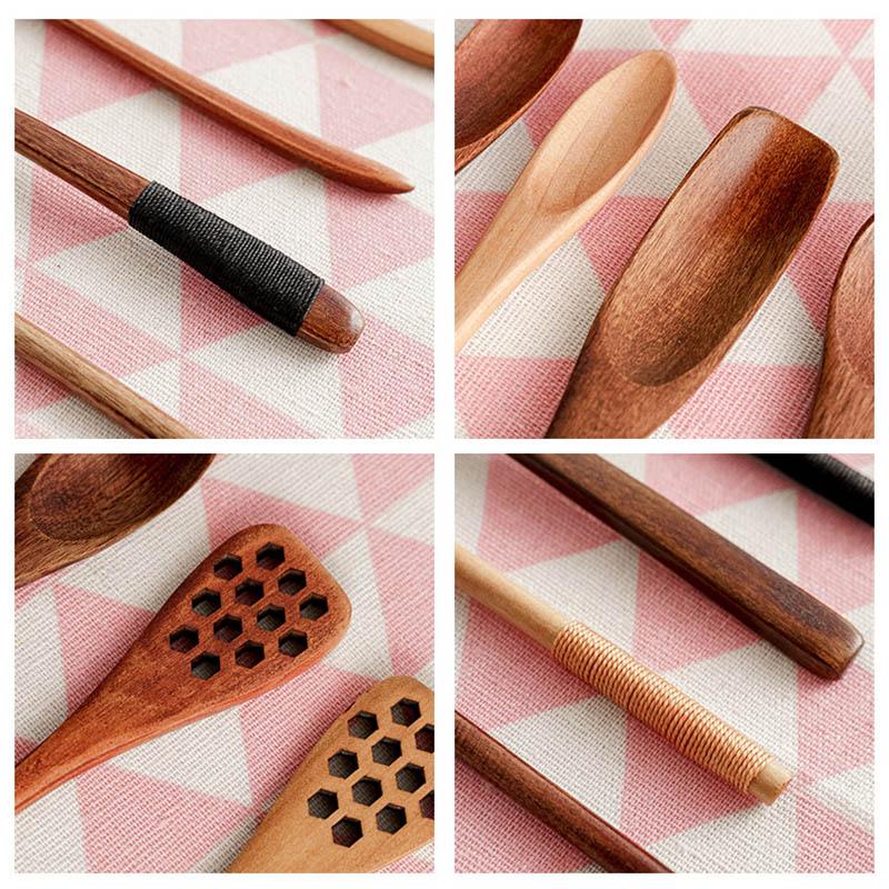 Cheap 1Pcs Multi Purpose Wooden Spoons Long Handle Japanese Style ...