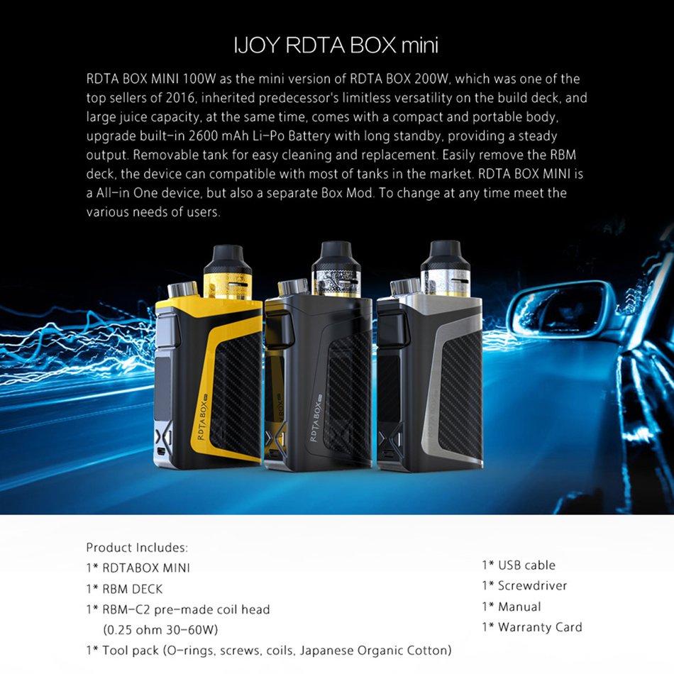 Buy XXJJ IJOY RDTA Box Mini Kit 100W With Built-In Li-Po 2600mAh ...
