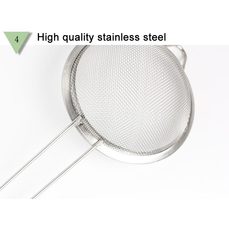 Fine Mesh Sieve Stainless Steel Dual Wire Handle Colander Strainer ...