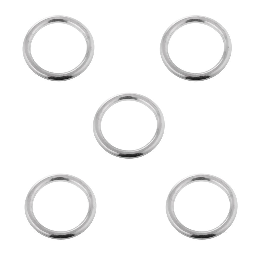 5 Pieces Smooth Welded Polished Boat Marine Stainless Steel O Ring 3 x ...