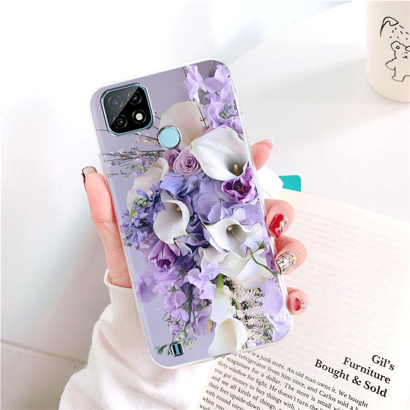 Oppo Realme C21 Kılıfı için Yumuşak Silikon Telefon Tamponu OPPO Realme ...