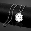 Buy Reversible Funny Smile Sad Face Necklace Two-sided Rotating ...
