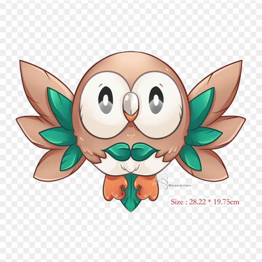 Buy Pokemon Sun And Moon Pokemon GO Rowlet Iron On Transfer Patches for ...