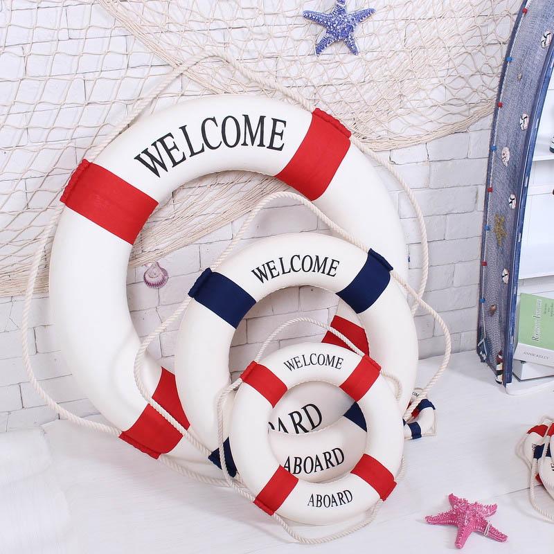 Buy Wall Hanging Lifebuoy Ring Boat Nautical Crafts For Home Decoration ...