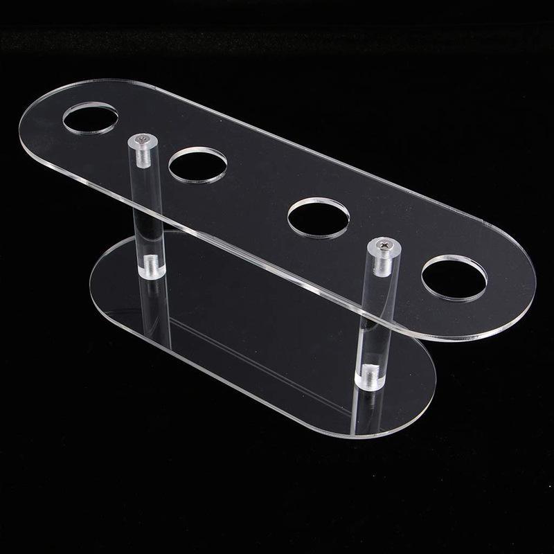 Buy 4 Holes Clear Acrylic Ice Cream Cone Chip Cone Holder Display Stand ...