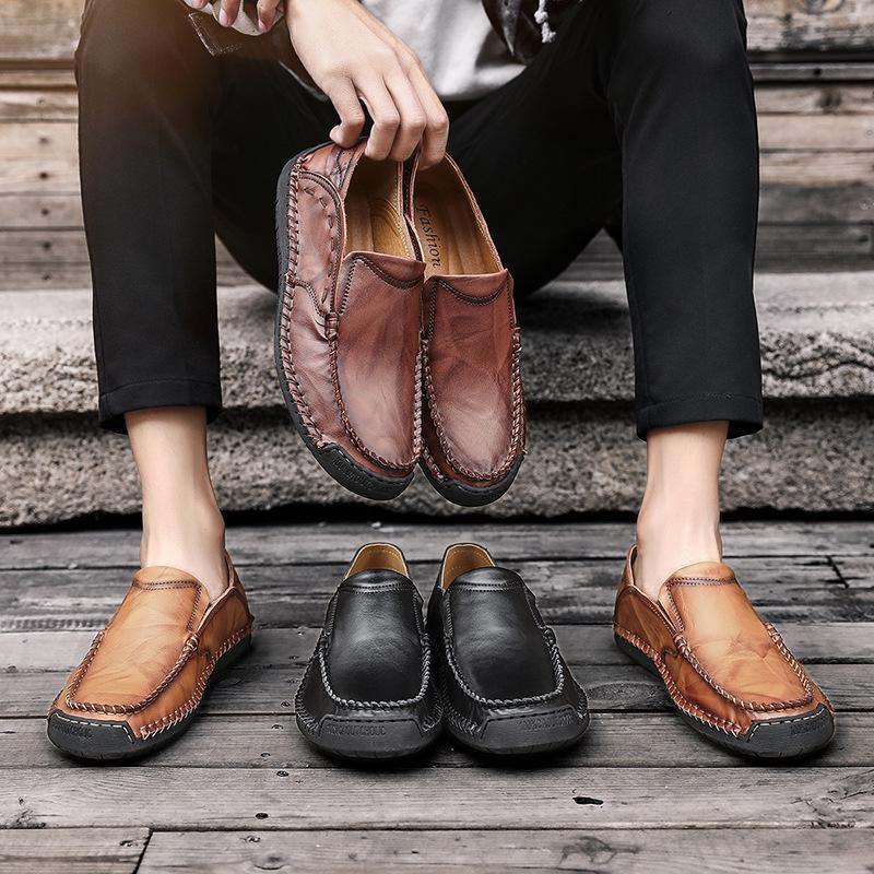 Cheap Casual Sheos for Men Men's Leather Shoes Men Comfortable Genuine ...