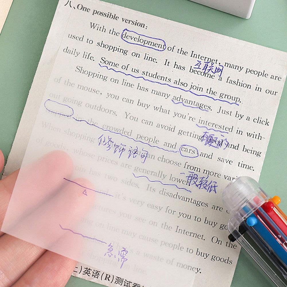 Transparent Memo Pads Waterproof PET Sticky Note Message Paper Daily To ...