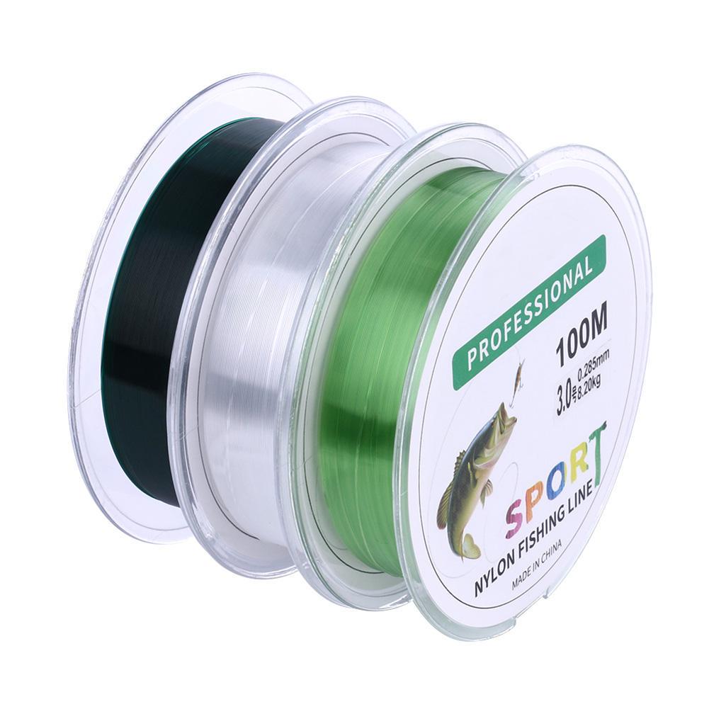 Buy 100m Nylon Fishing Line Super Strong Fishline Bass Carp Fishing ...