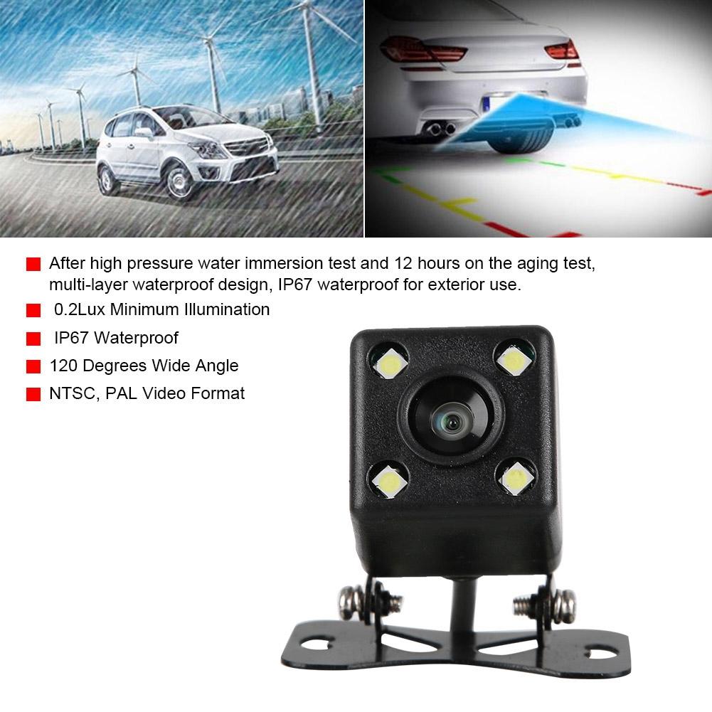 Vehicle Backup Camera 4LED 0.2Lux Night IP67 Car Rear View Camera ...