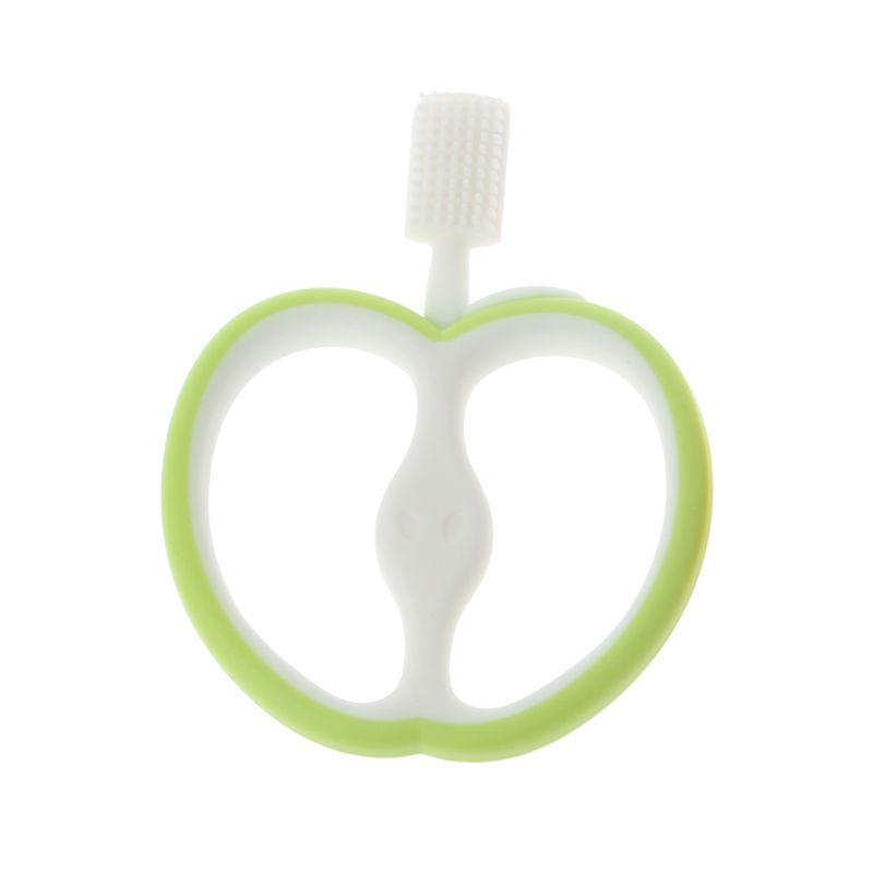 Baby Silicone Training Toothbrush Apple Toddle Teether Chew Toys ...