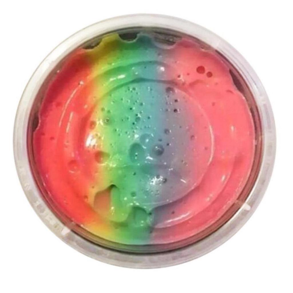 6 Color Stress Relief Toy Rainbow Color Slime Plasticine slime Fluffy ...